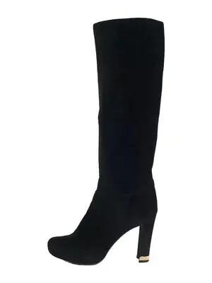 LOUIS VUITTON Suede Knee-length Boots - Black