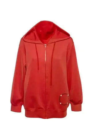 Moschino Logo-print Zip-up Hoodie - Red