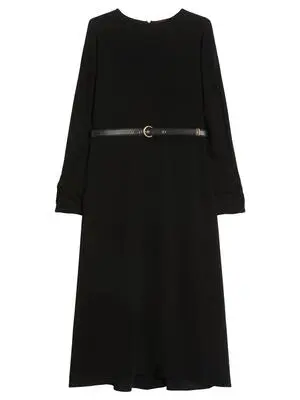 Max Mara Cady Flared Midi Dress - Black