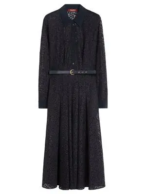 Max Mara Lace Shirt Dress - Navy