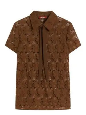 Max Mara Lace Polo T-shirt - Chocolate