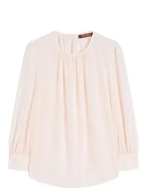 Max Mara Silk Crew-neck Blouse - Pink