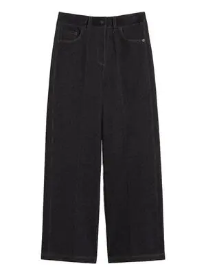 Max Mara Denim-effect Jersey Trousers - Ultramarine