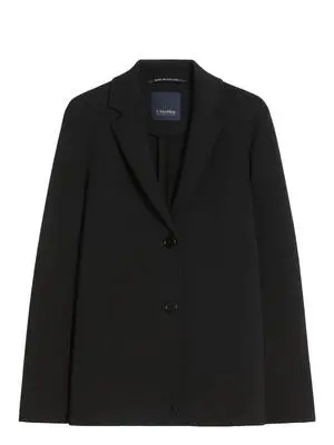 Max Mara Single-breasted Scuba Jersey Jacket - Black