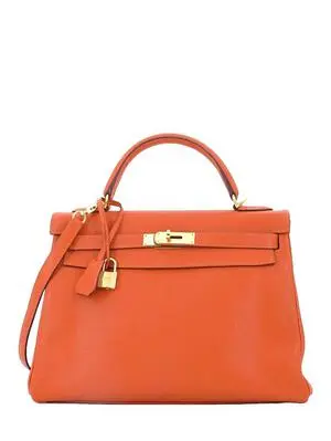 HERMES Kelly 32 Handbag - Orange H