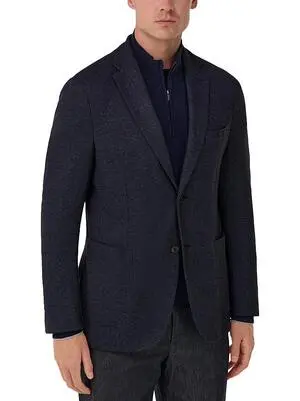 Boggi Milano Cotton Blend Blazer - Blue