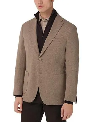 Boggi Milano Cotton Blend Blazer - Taupe