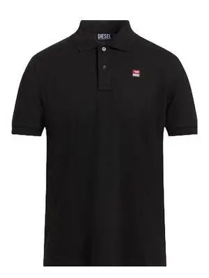 DIESEL Polo Shirt Midnight Size Cotton, Elastane - Black