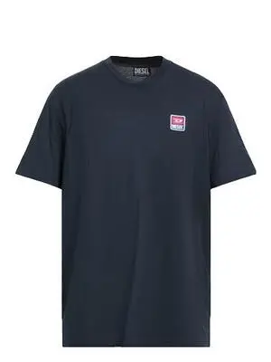 DIESEL® Man T-shirt Black Size Xl Cotton Blue