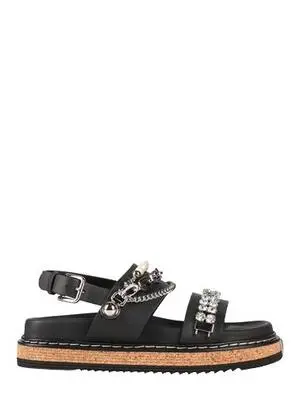 Dolce & Gabbana Sandals In Calfskin Leather - Black