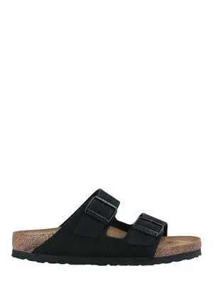 BIRKENSTOCK Soft Leather Sandals - Black