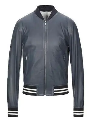 Dolce & Gabbana Midnight Lambskin Jacket - Blue