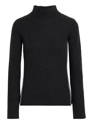 Sportmax Ribbed Wool Turtleneck Sweater - Charcoal