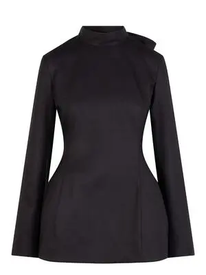 HEIRLOME Yasmin Long Sleeve Silk Top - Black