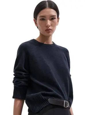 ME+EM Cashmere Raglan Jumper - Navy