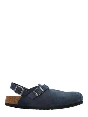 BIRKENSTOCK Lutry Premium Buckle Strap Clogs - Blue