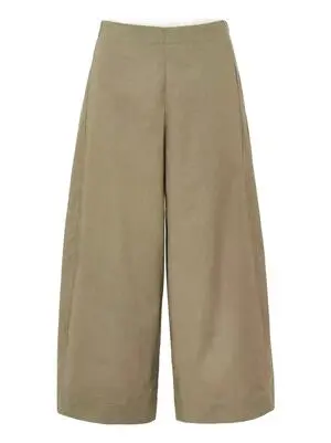NINE:INTHE:MORNING Pleated Wide-leg Trousers - Brown