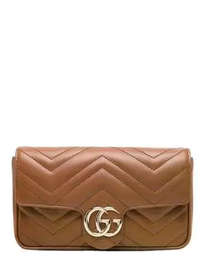 Gucci Gg Marmont Clutch - Brown