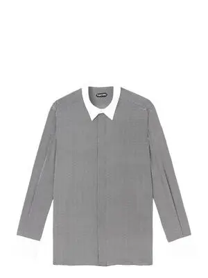 TOM FORD Printed Silk Shirt - Gray