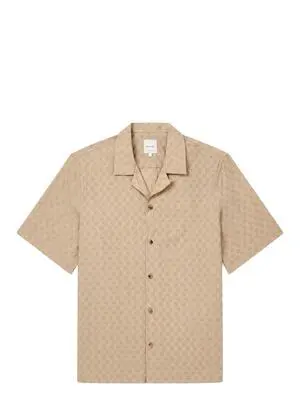 Paul Smith Embroidered Cotton-blend Shirt - Neutrals