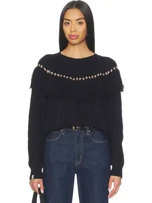 The Upside Clara Tassle Knit Sweater - Navy