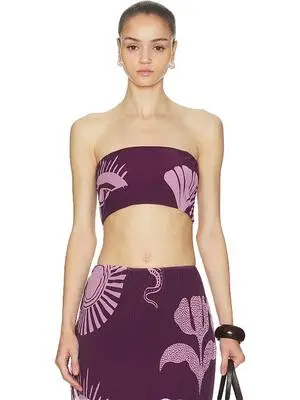 CALA DE LA CRUZ Odessa Bandeau Top - Isis Plum