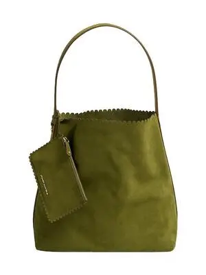 Stoney Clover Lane Leather Pittsford Slouchy Shoulder Bag - Olive