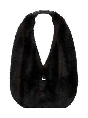 Apparis Colette Shaved Mink Fur Bag - Noir Multi