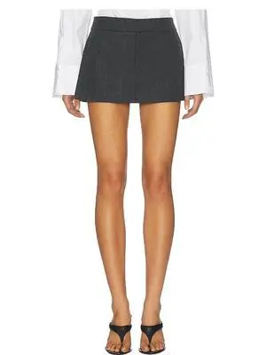 Alexander Wang Tailored Mini Skort - Black & Charcoal