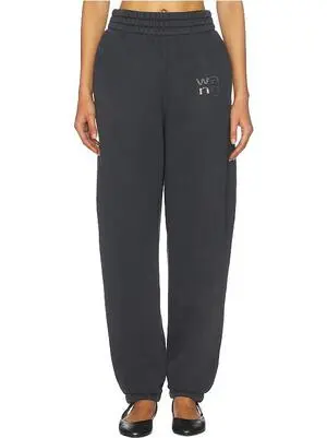Alexander Wang Hotfix Logo Sweatpant - Washed Black