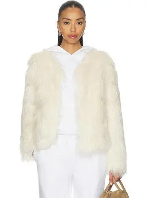 UNREAL FUR Sphere Faux Fur Jacket - Cream