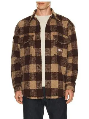 Tommy Hilfiger Check Overshirt In Brown - Rich Brown & Buffalo Check