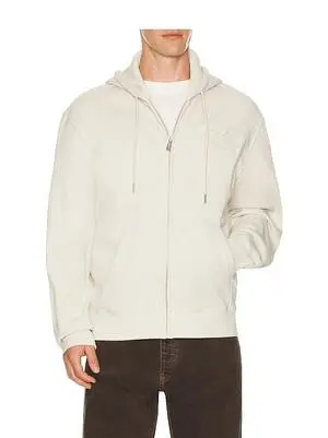 Calvin Klein Fleece Full Zip Hoodie - Chalk