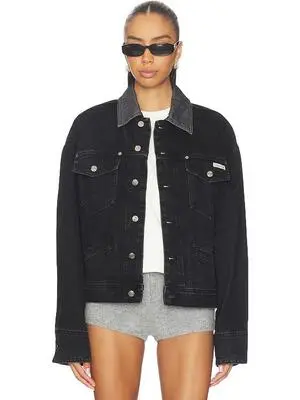 Calvin Klein 80s Icon Trucker Jacket - Black Shine
