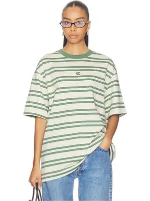 Calvin Klein Heavyweight Stripe Jersey Tee - Tofu