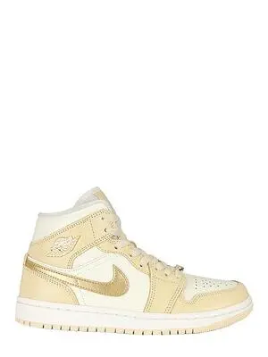JORDAN Air 1 Mid Se Sneaker - Pale Vanilla  Metallic Gold  & Coconut M