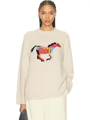 THE ELDER STATESMAN The Elder Statesman Glacier Horse Sweater