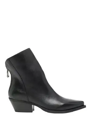 METISSE Pointed-toe Zip Boots - Black