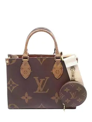 LOUIS VUITTON Monogram Reverse Giant Onthego Pm Satchel - Brown