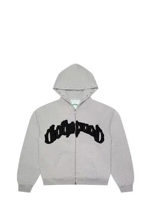GODSPEED Symmetric Studded Hoodie Grey