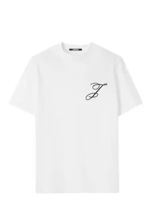 Jacquemus Logo-embroidered T-shirt - White