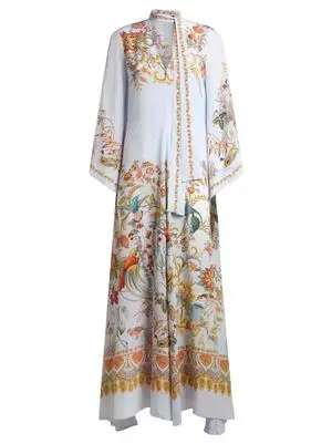 Etro Floral-print Maxi Dress - Blue