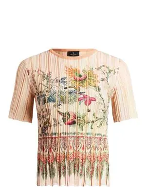 Etro Floral Pleated Top - Neutrals