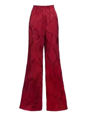 Elie Saab Jacquard Trousers With Pockets - Red