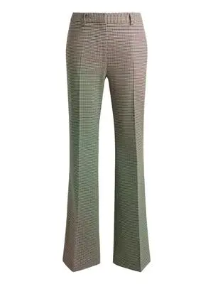 Etro Bootcut Gingham Trousers - Brown