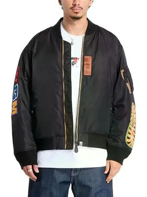 A BATHING APE Shark Ma-1 Bomber Jacket - Black