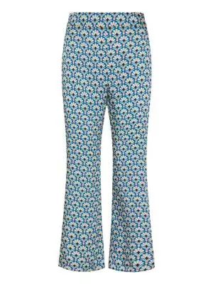 ETRO Palm-Motif Bootcut Trousers