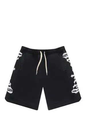 GODSPEED Courtside Pattern Track Shorts - Black