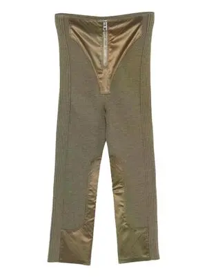 Jean Paul Gaultier Zip-fastening Panel-detail Trousers - Green