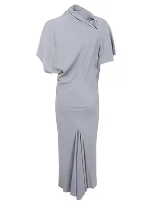 Rick Owens Draped Midi Dress - Grey